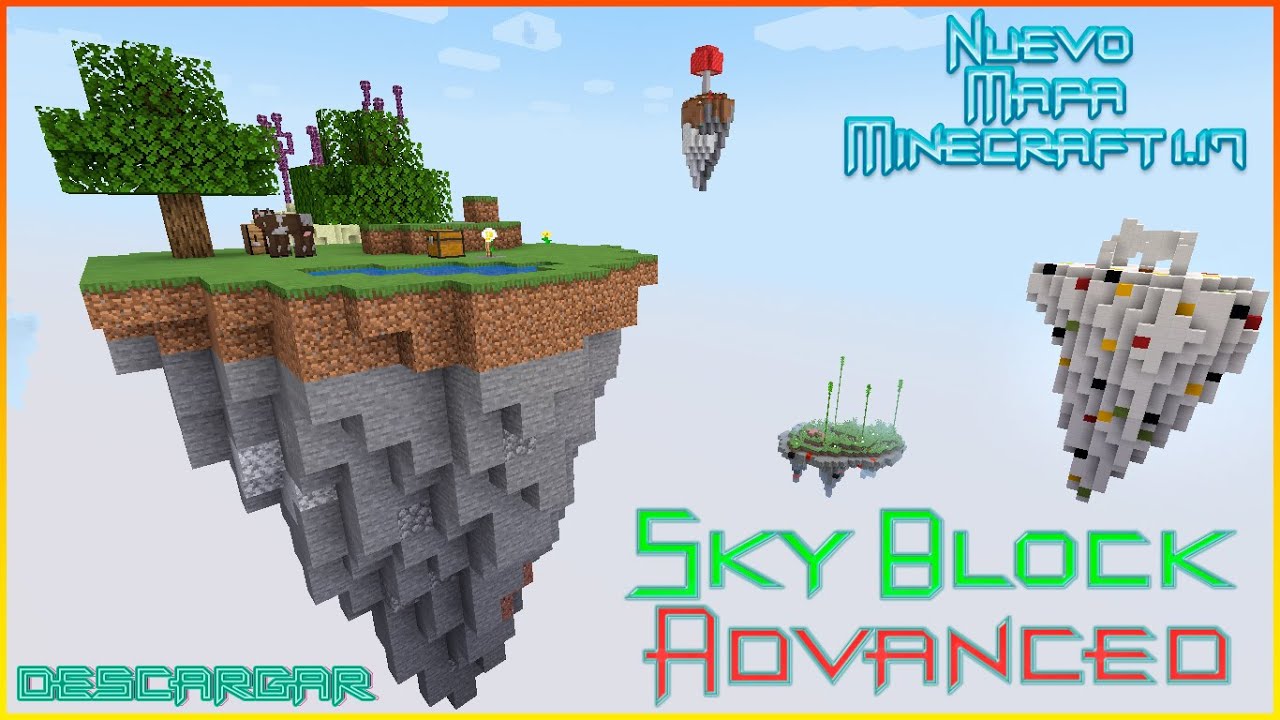 Descargar Mapa SKY BLOCK ADVANCED - 💠 Minecraft 1.17 - Como Instalar Mapas 🗺️ - YouTube