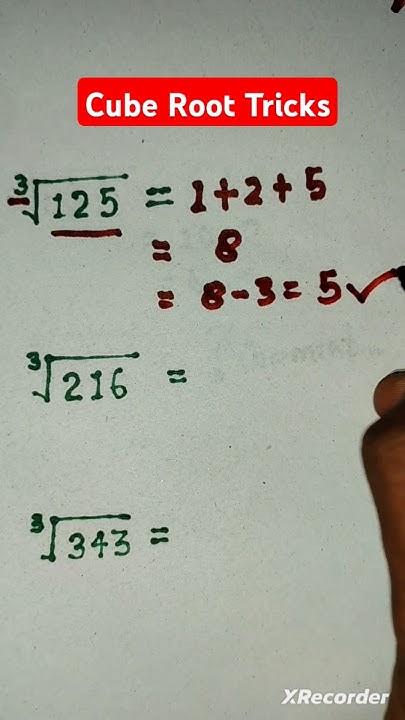 Cube Root Trick//how to find cube root #cuberoottrick #maths # ...