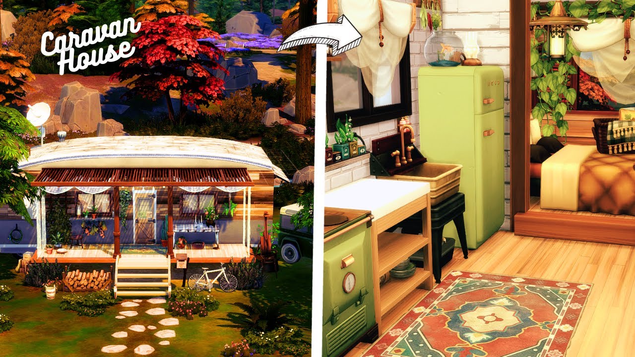 Caravan House 🦊 | SIMS 4 Speed Build | No CC - YouTube