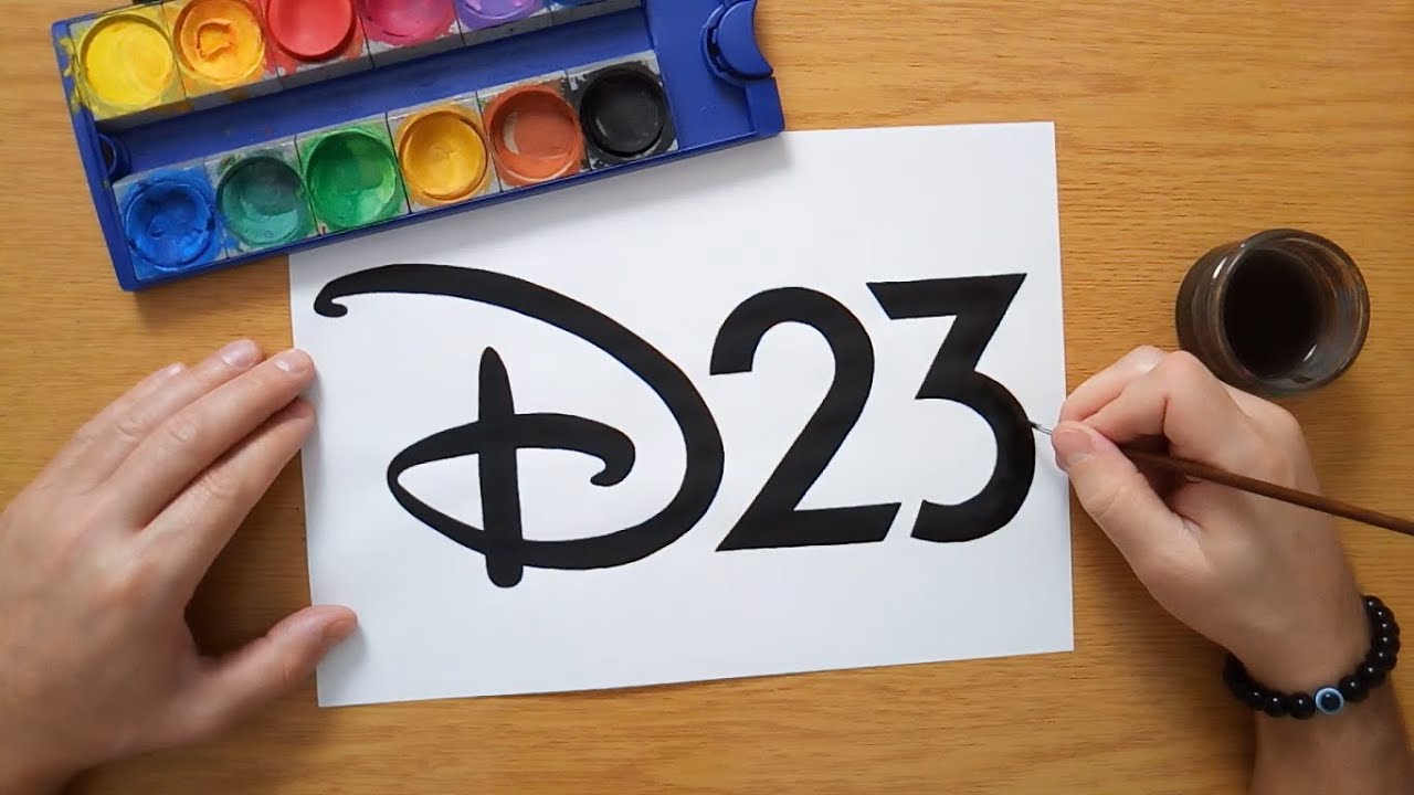 How to draw a D23 logo - The Official Disney Fan Club - YouTube