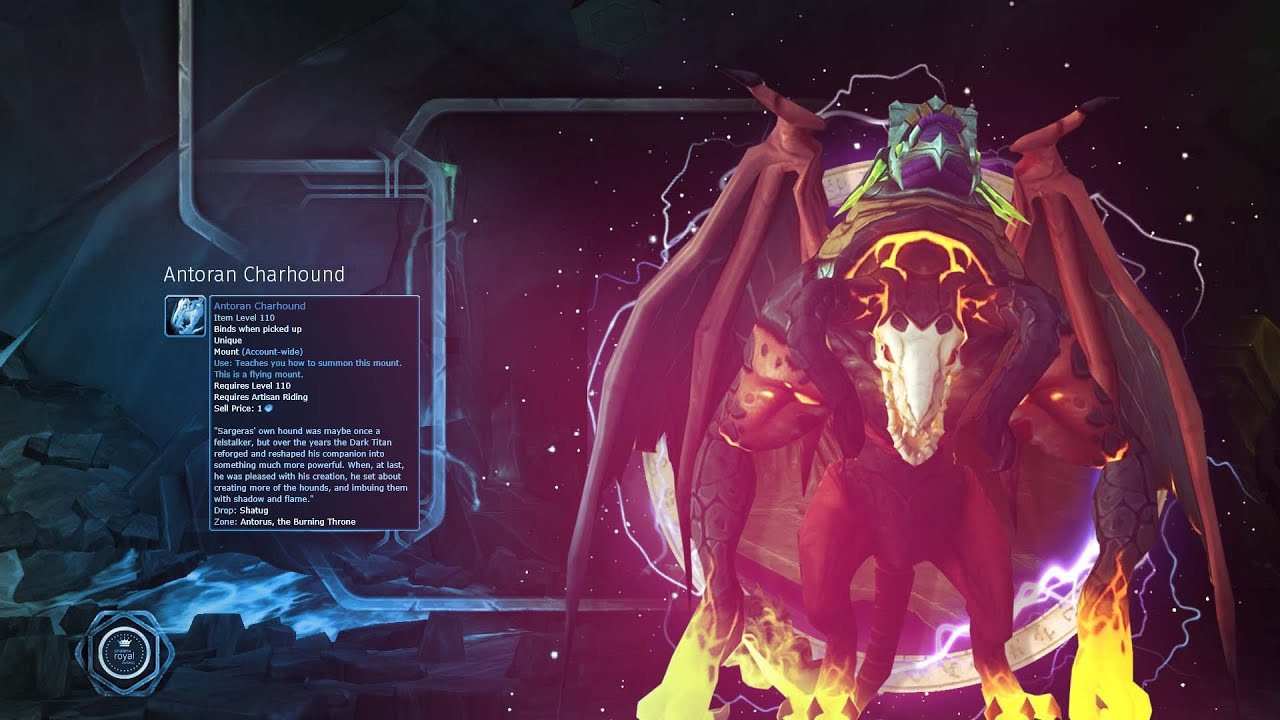 Antoran Charhound Mount! from Felhounds of Sargeras - YouTube