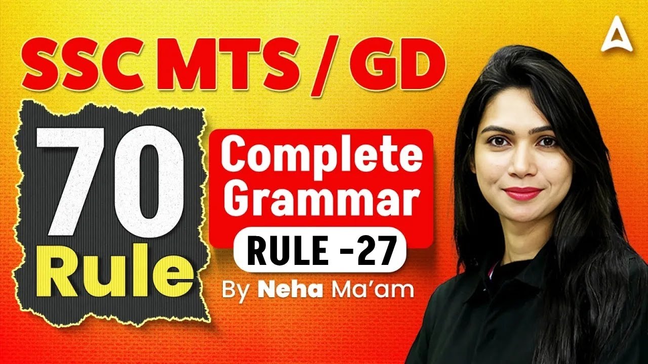 SSC MTS / GD English Grammar 2025-26 | 70 Important Rules | Rule–27 ...