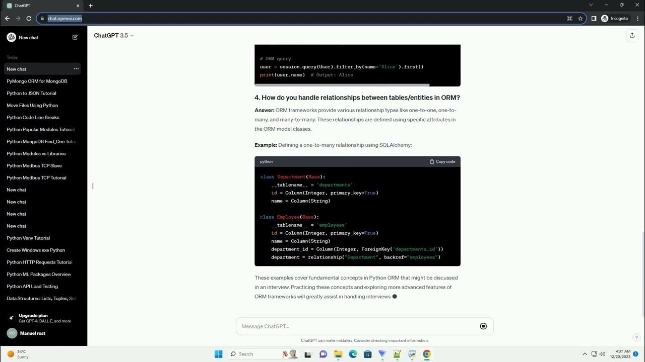python orm interview questions - YouTube