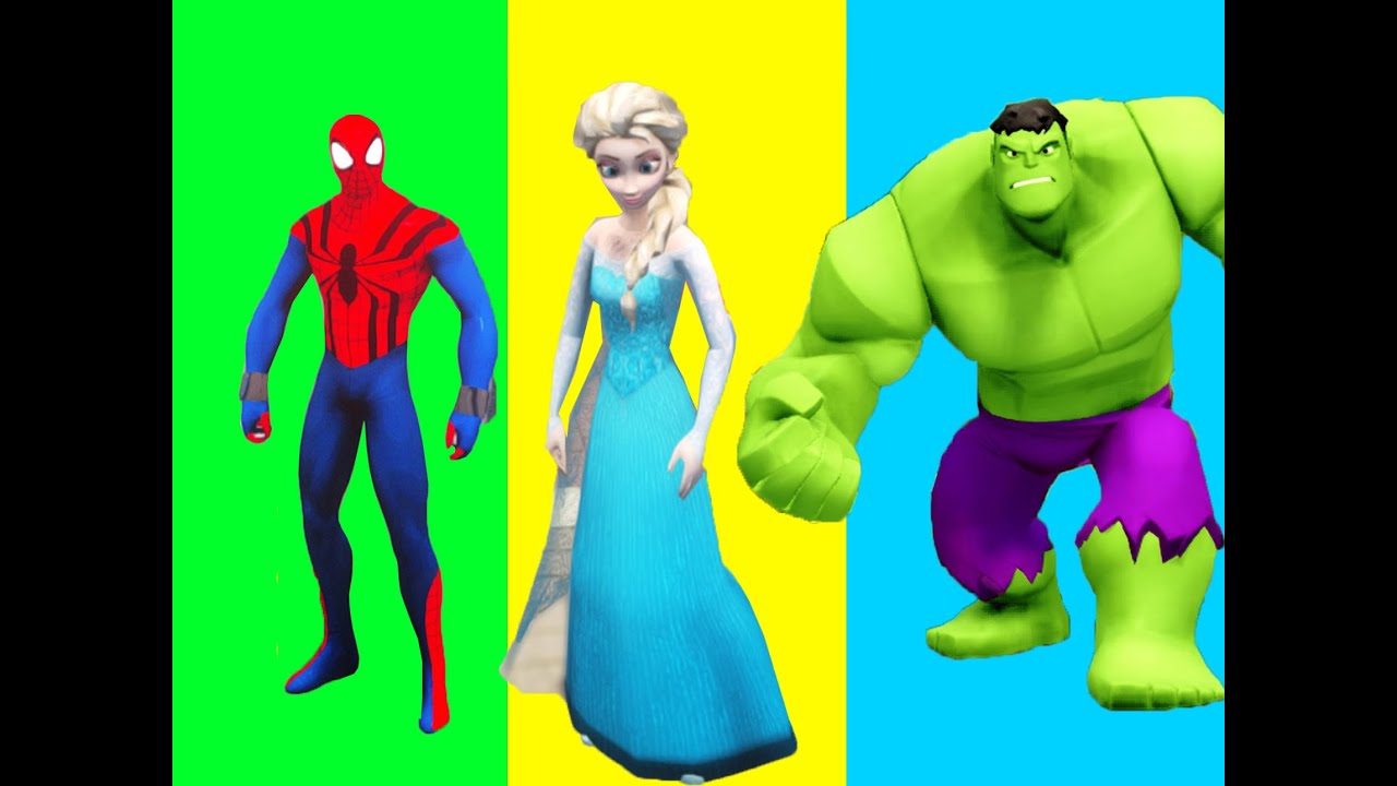 SPİDERMAN vs HULK Frozen Elsa Disney Cars Fun Movie! Spiderman Nursery ...