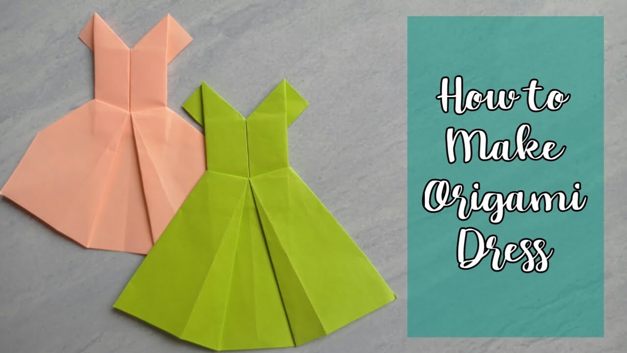 ORIGAMI || HOW TO MAKE ORIGAMI DRESS - YouTube