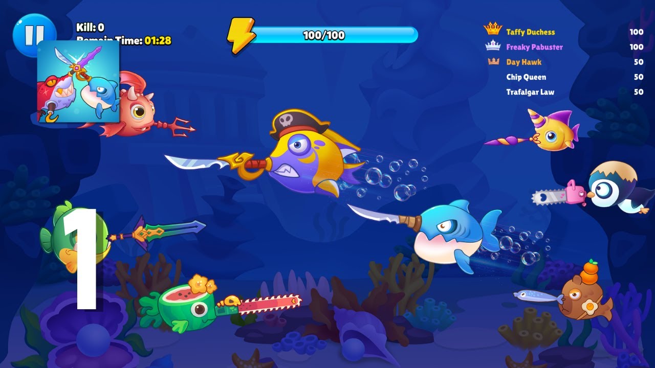 Sword Fish.IO: Fish Clash Gameplay Walkthrough Part 1 (Android, IOS ...