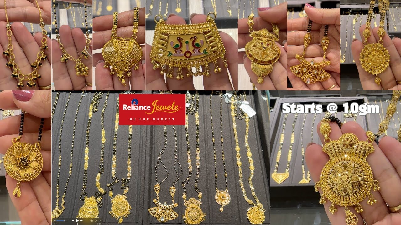 Reliance Jewels pure 22k Daily light wear to party Gold mangalsutra ...