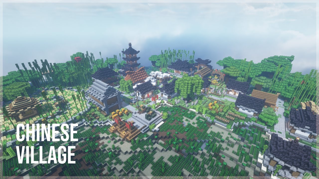 Minecraft // Chinese Village Transformation // Time Lapse #1 - YouTube