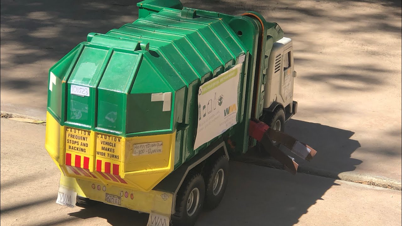 Miniature Garbage Trucks At Work! Ft. Customized Tonka Amreps - YouTube