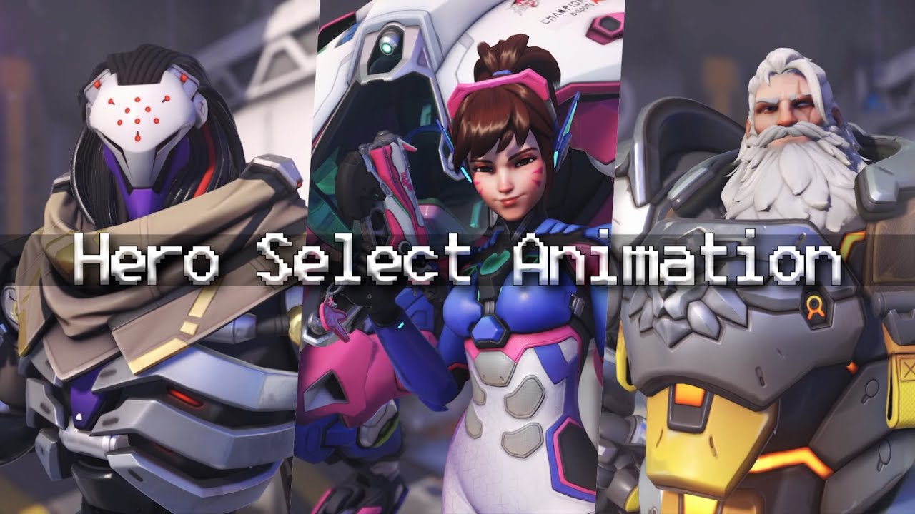 TODAS LAS ANIMACIONES DE SELECCIÓN DE LOS HÉROES | OVERWATCH 2 - YouTube