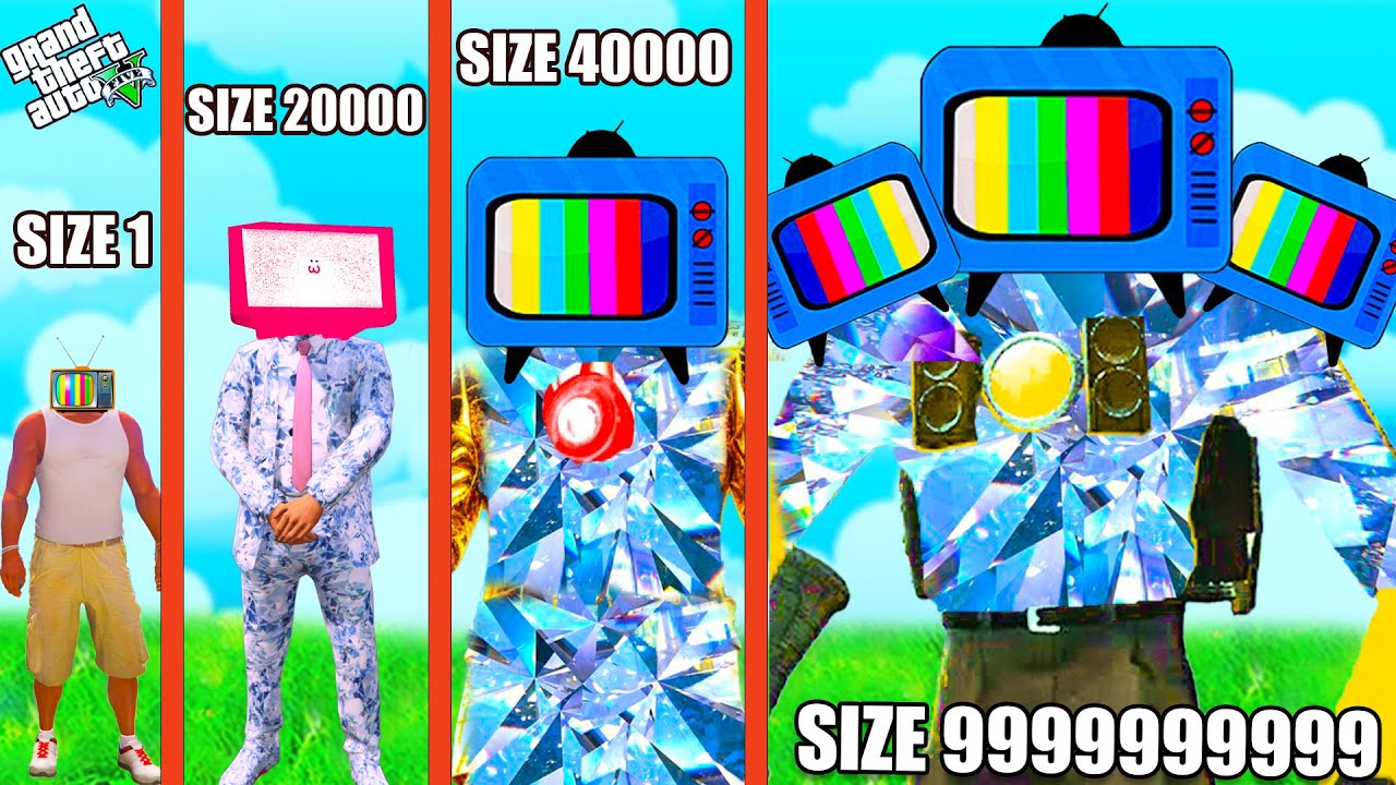 Growing Smallest Blue ULTIMATE TV MAN into Biggest Blue ULTIMATE TV MAN ...