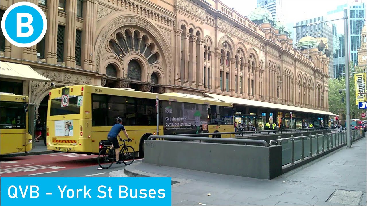 Sydney Buses - QVB Buses at York St, Town Hall - YouTube