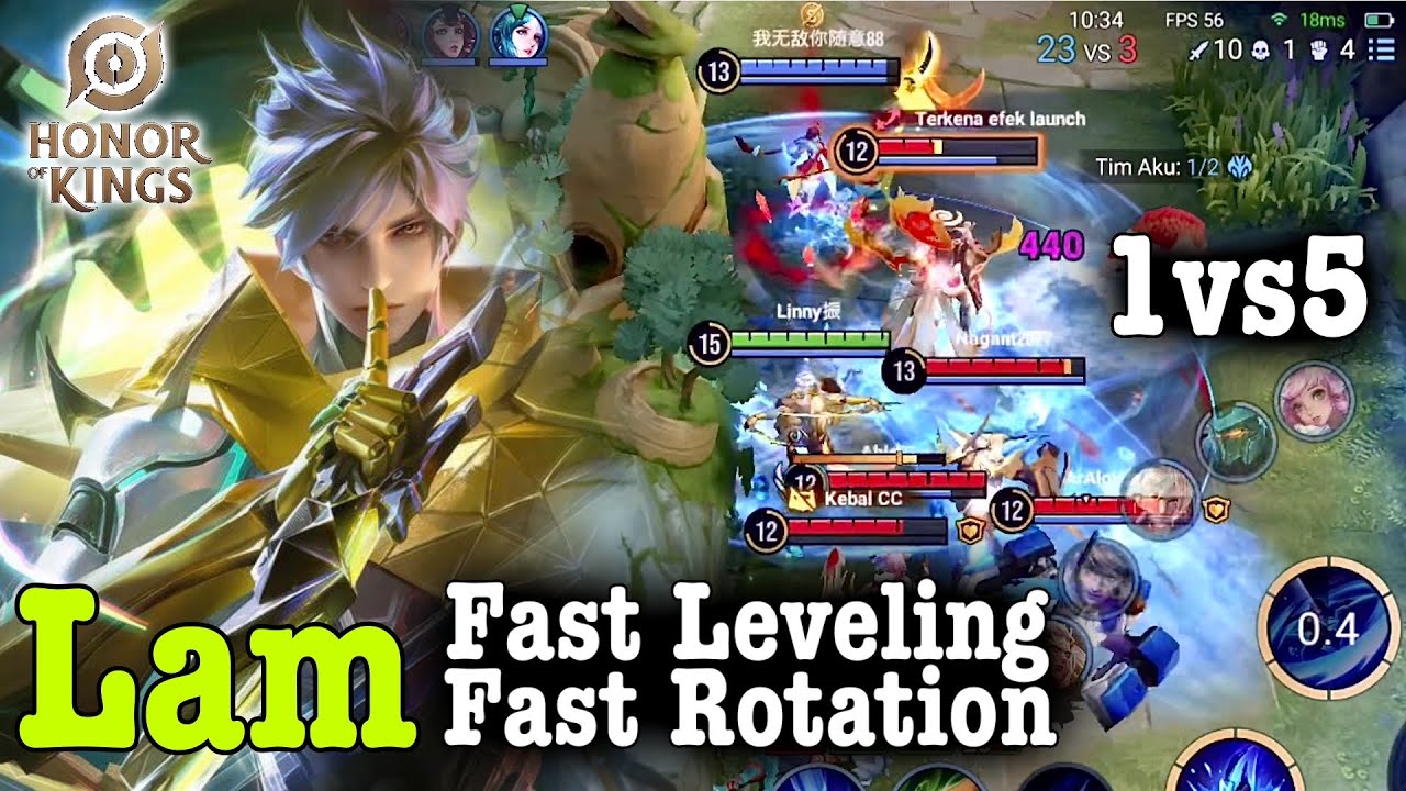 LAM Best Build | Fast Leveling Rotation | Honor Of Kings - YouTube