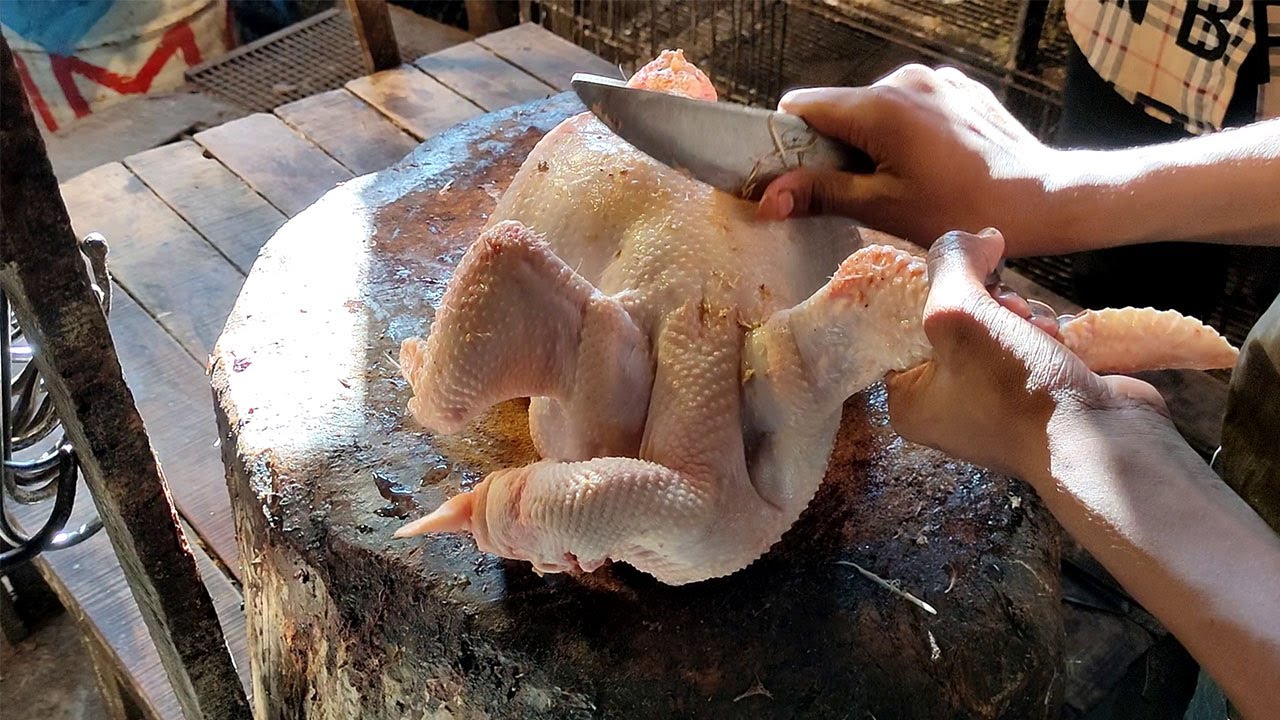 Big chicken cutting skills//How to cut whole chickens || - YouTube