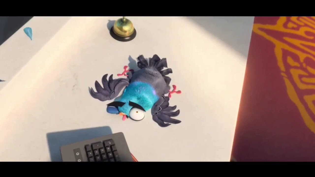 Spies In Disguise: Pigeon Lance Squashed By A Keyboard - YouTube