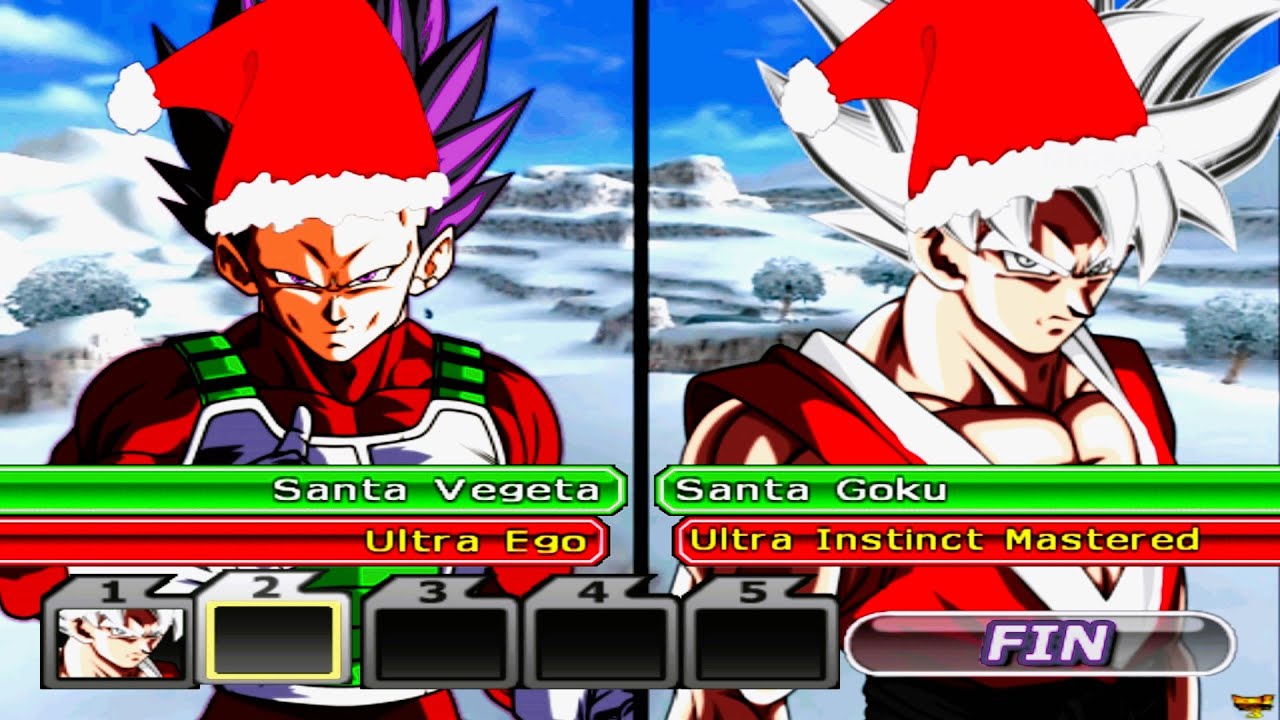DBZ Budokai Tenkaichi 3 Santa Goku vs Santa Vegeta - YouTube