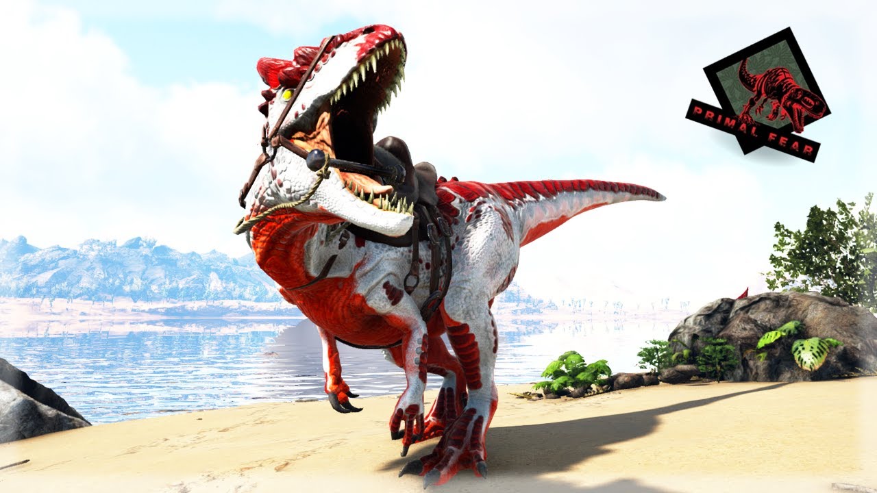 OP Allosaurus with 500,000 Health | Primal Fear | #S2 | Ark Survival ...