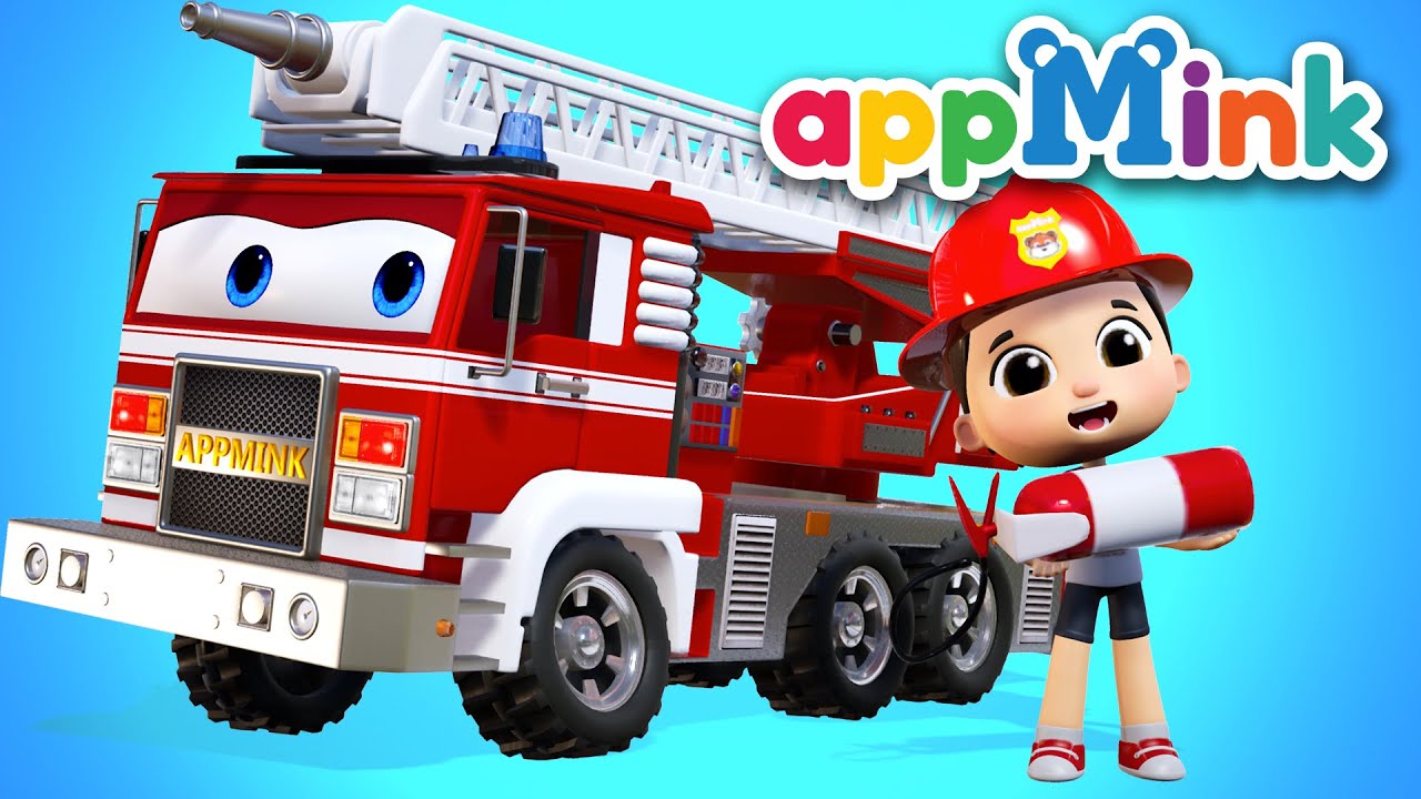 Build Firetruck | Fire Truck & Police Car Save Cat #appMink Baby Truck ...
