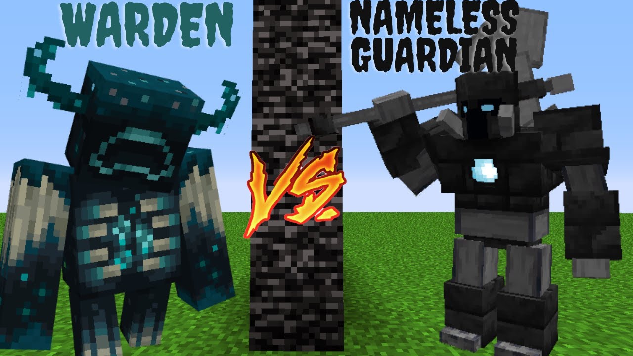 Warden Vs Nameless Guardian Minecraft Mob Battle Youtube