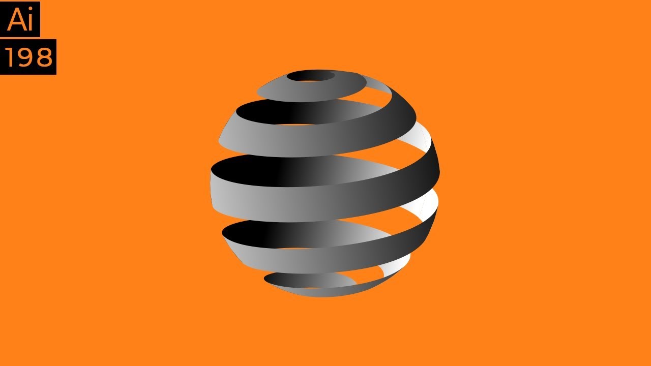 3D Spiral Ball in Adobe Illustrator - YouTube