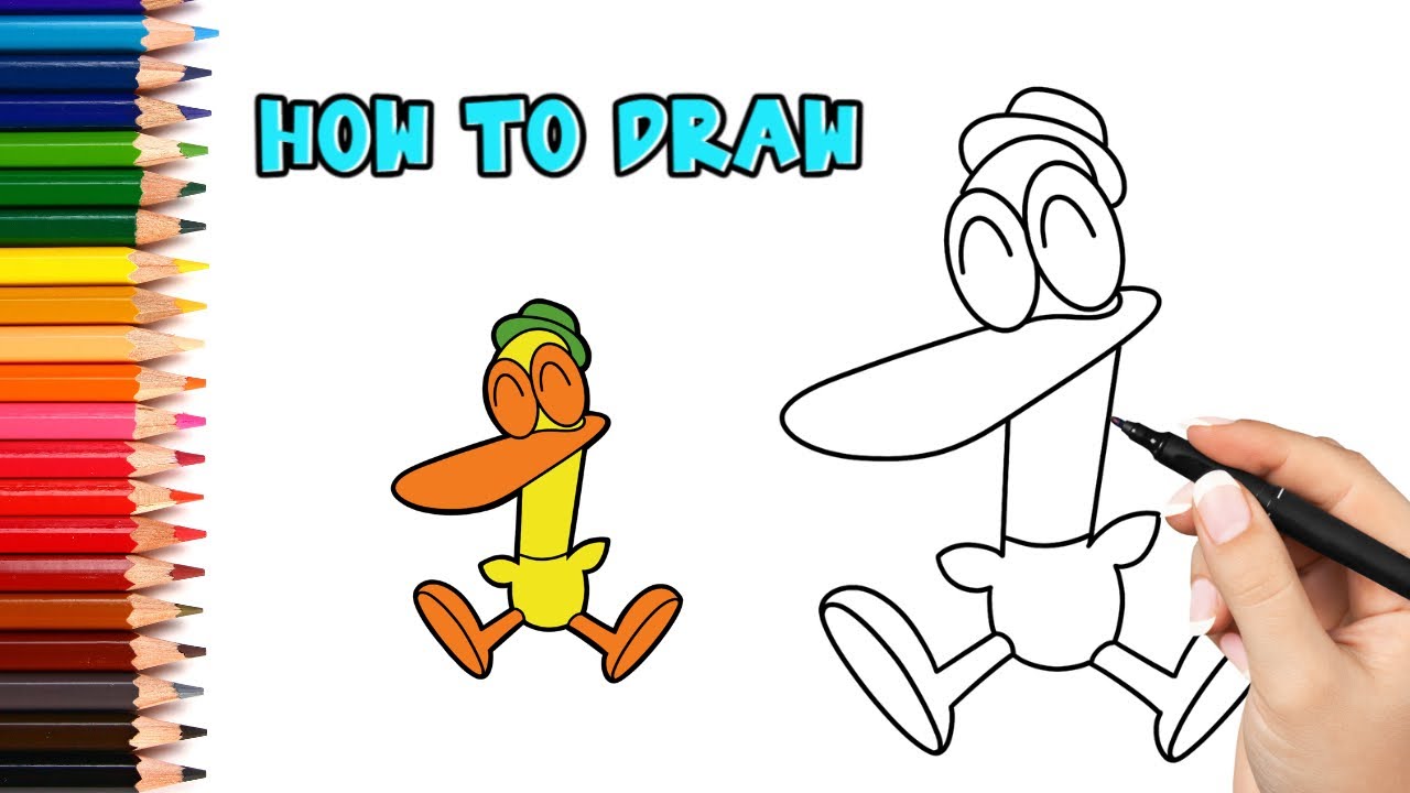 How to draw Pato from Pocoyo - YouTube
