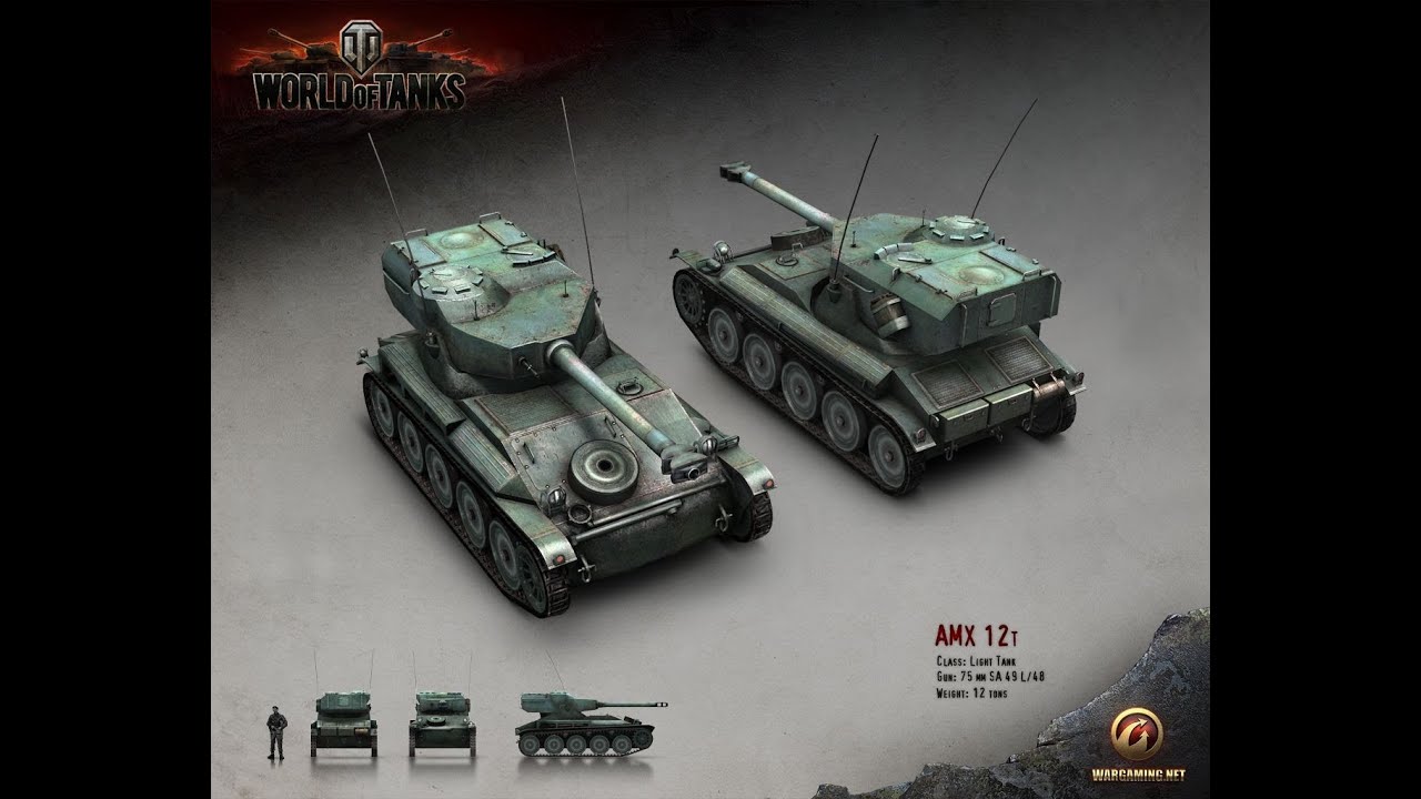 World of Tanks AMX 12t [Рекорд по опыту] - YouTube