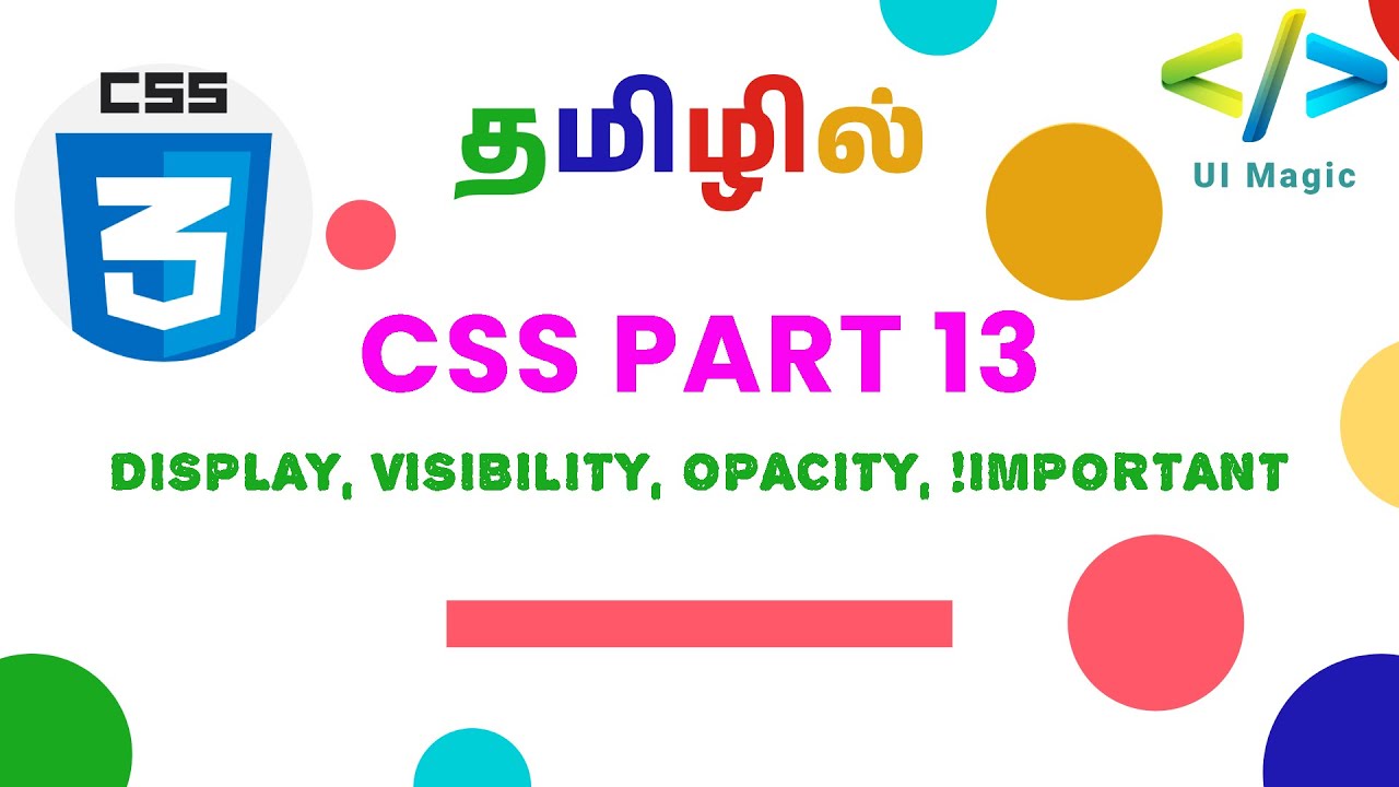 Mastering CSS Display, Visibility, Opacity, and !important: A Comprehensive Tutorial - Part 13 ...
