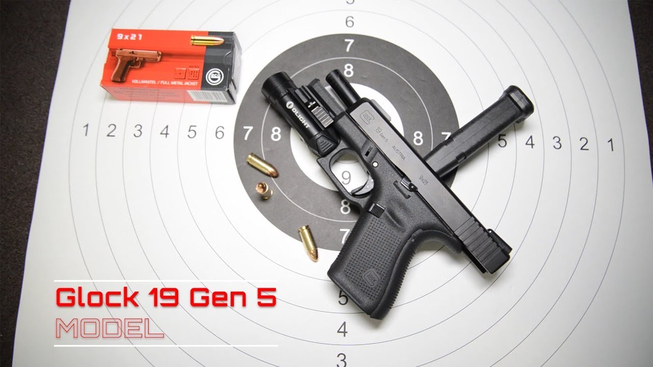 Glock 19 Gen 5 G 19 9x21mm Olight Valkyrie PL2 ITA - YouTube