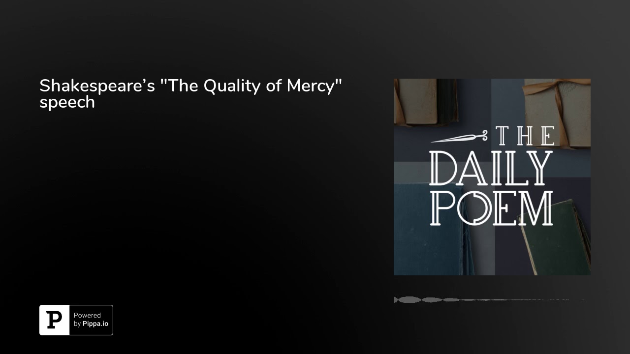 Shakespeare's "The Quality of Mercy" speech - YouTube