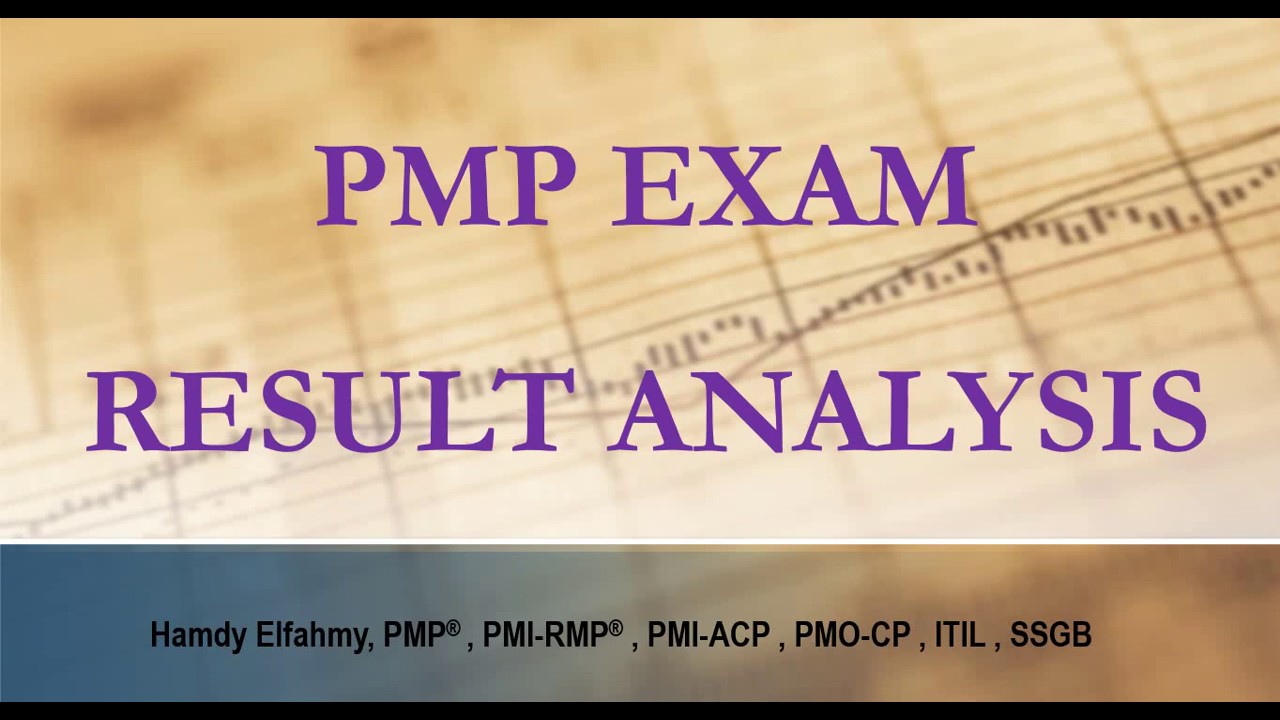 PMP EXAM RESULT ANALYSIS - YouTube