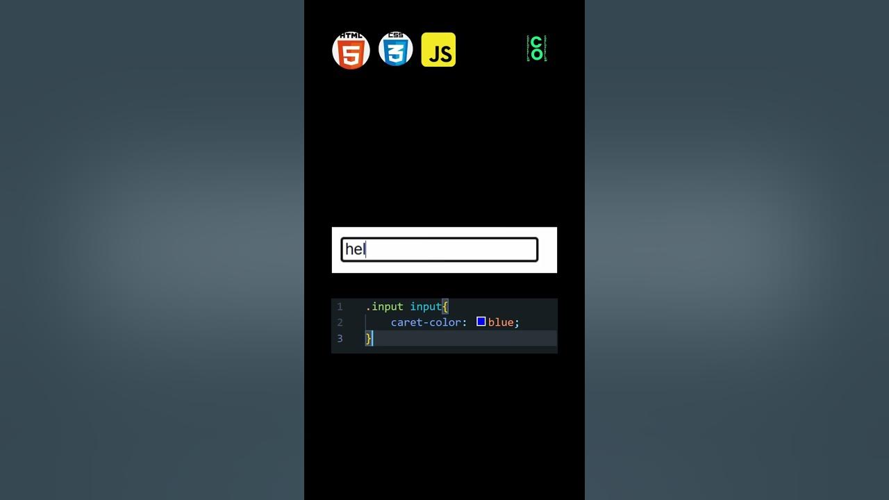 HOW TO CHANGE INPUT CARET'S COLOR IN HTML ANF CSS #css #input #colors #shorts #viral #trending ...