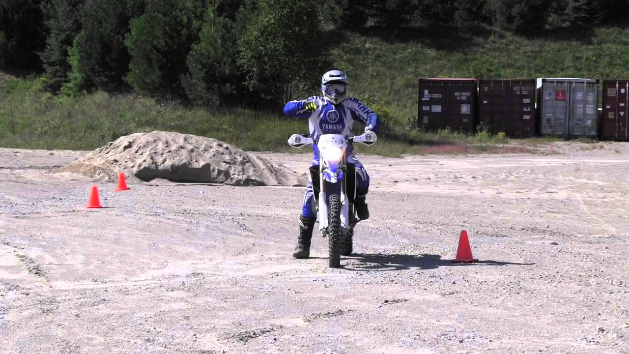 How to skid around corners (off-road motorcycle) - YouTube