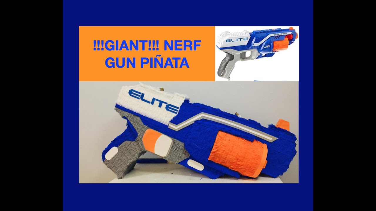 GIAAANT Nerf Gun Piñata (4 feet long)! AMAAZIIING! - YouTube