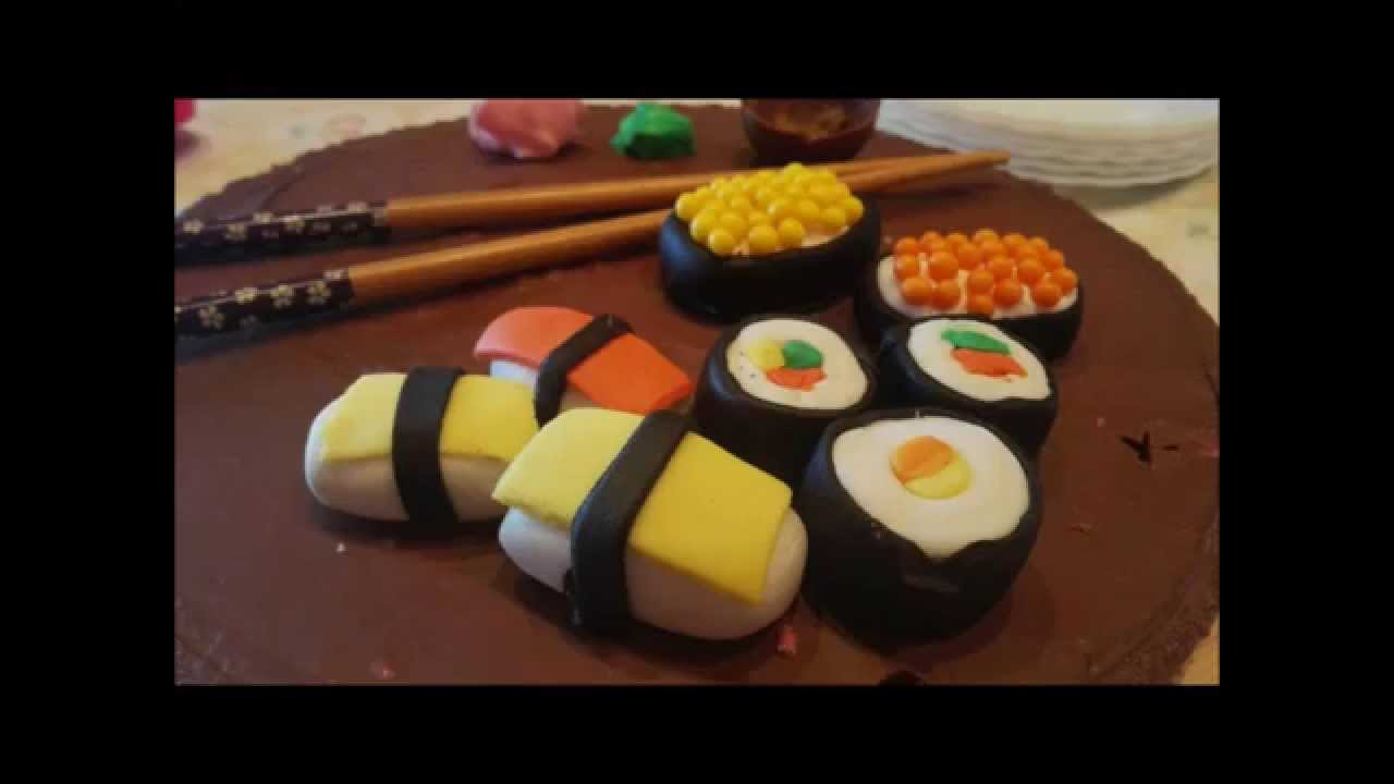 How to make Sushi Fondant / Hacer Sushi de Fondant - YouTube