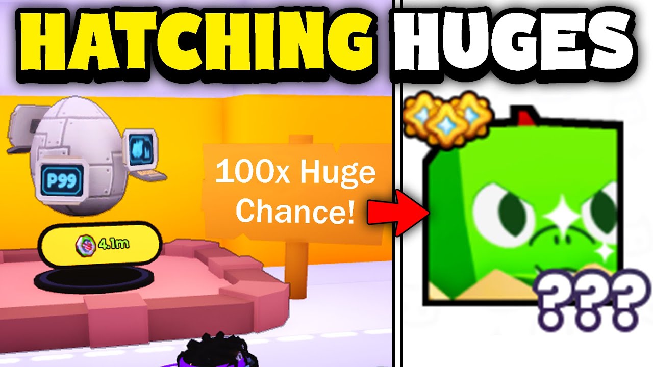 Hatching HUGE PETS with 100x luck in Pet Simulator 99 - YouTube