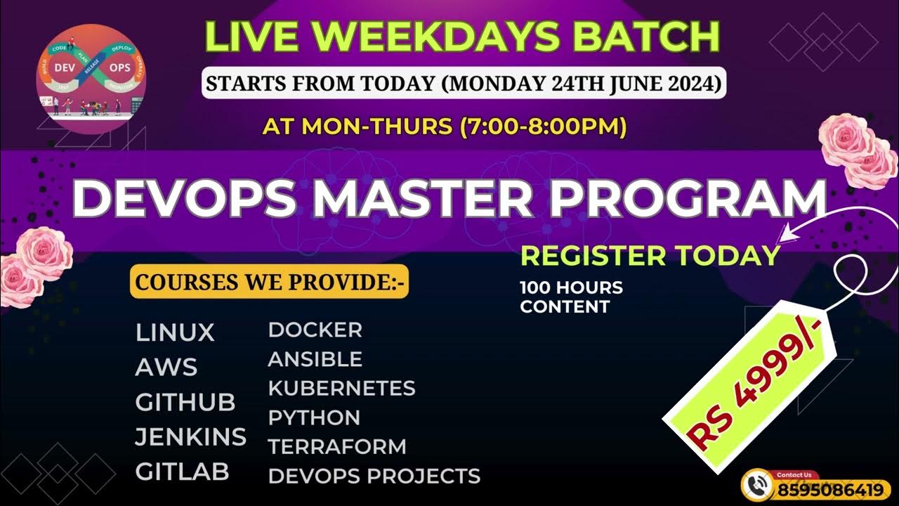 DEVOPS MASTER PROGRAM Live Weekdays Batch Starts From Today at 7-8PM |DEVOPS Live Classes Enroll ...