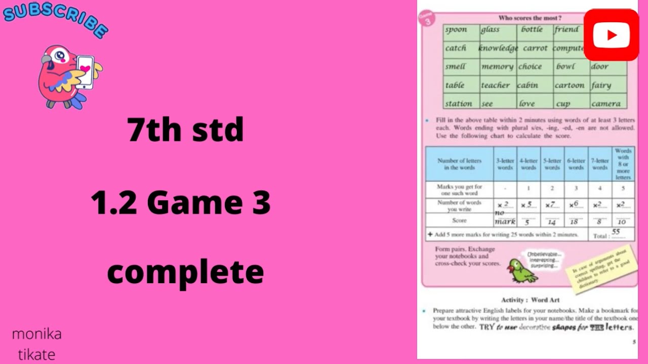 7th std 1 2 warm up with tara and friend Game 3 complete - YouTube