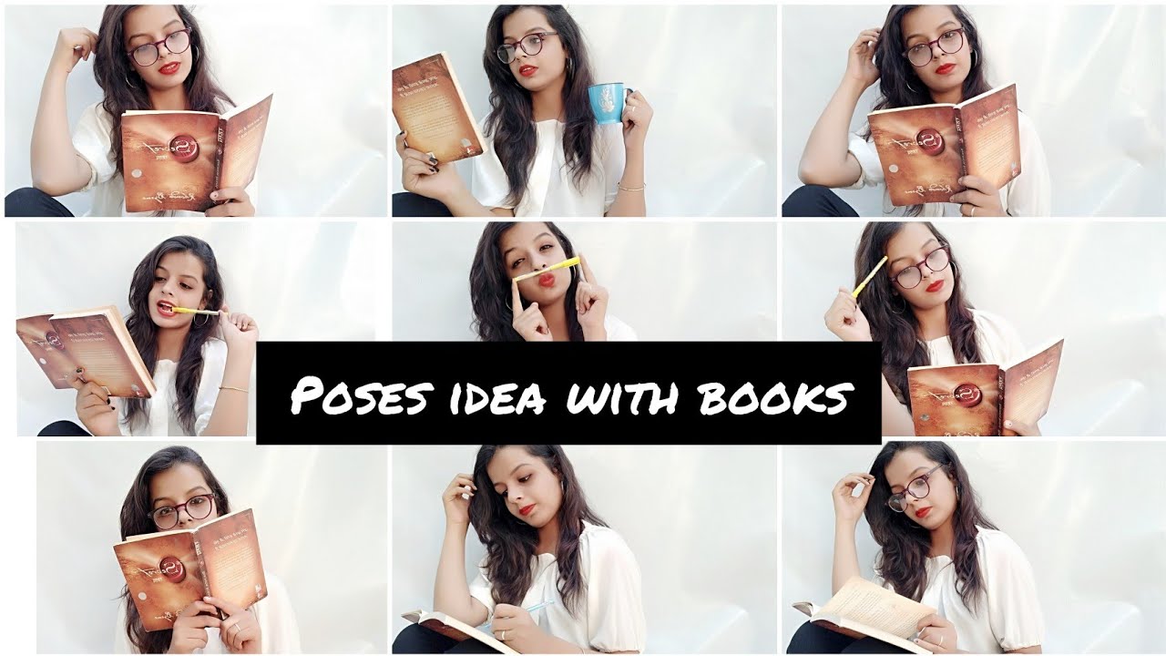 Photoshoot picture poses idea with books #photoshootwithbooks # ...