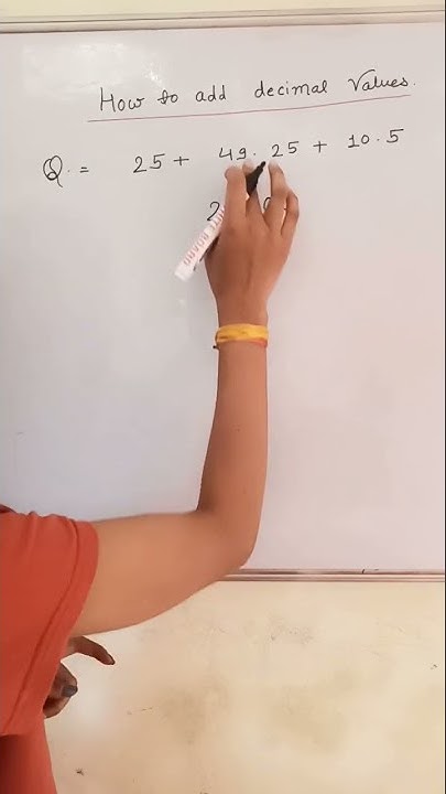 How to add decimal numbers || Mathematics Tricks || By Tanuja - YouTube