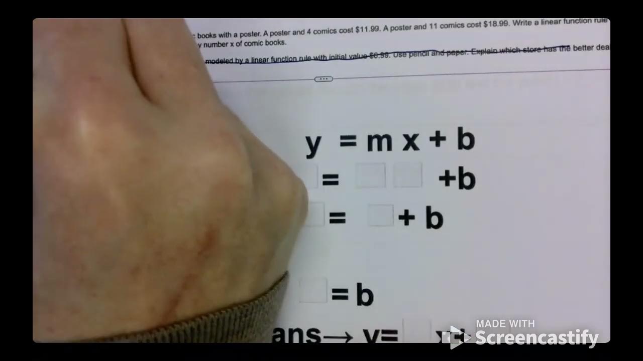 Construct Functions to Model Linear Relationships Part 2 - YouTube