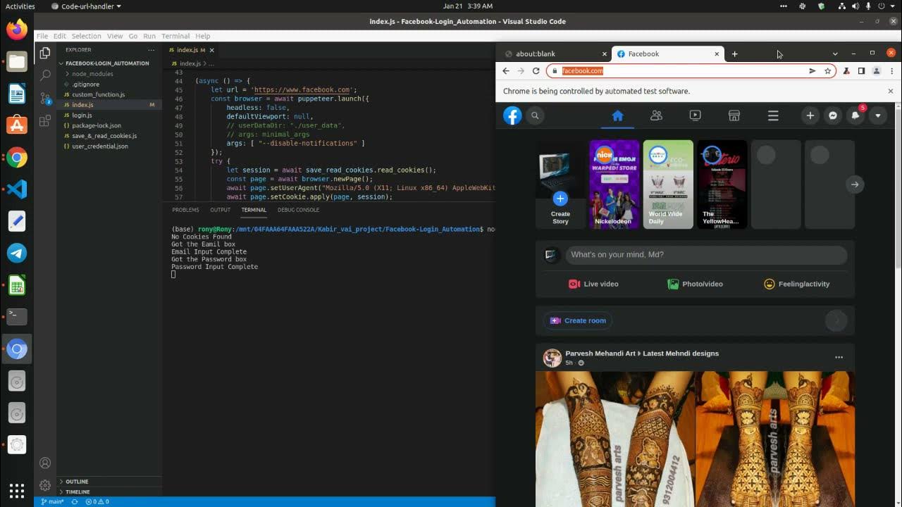 Automate Facebook Login, Like, Comment and Scrolling with Automation Script - YouTube