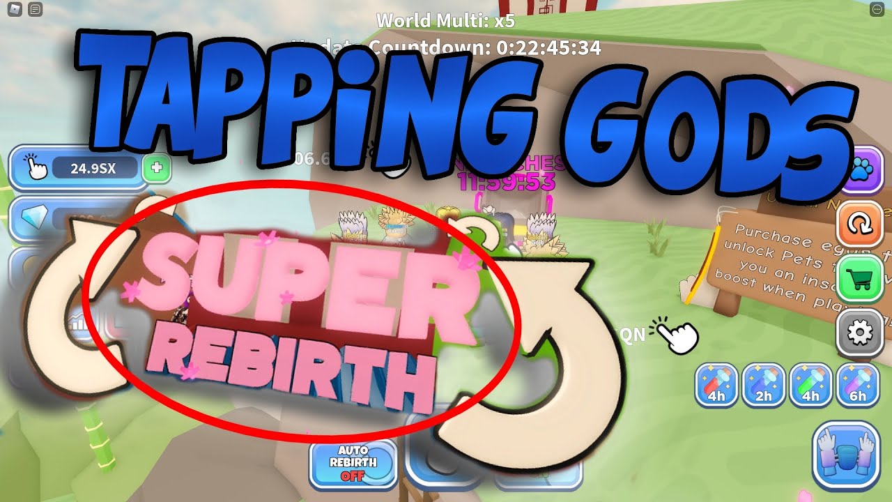 NEW SUPER REBIRTH UPDATE!!! | Roblox Tapping Gods - YouTube