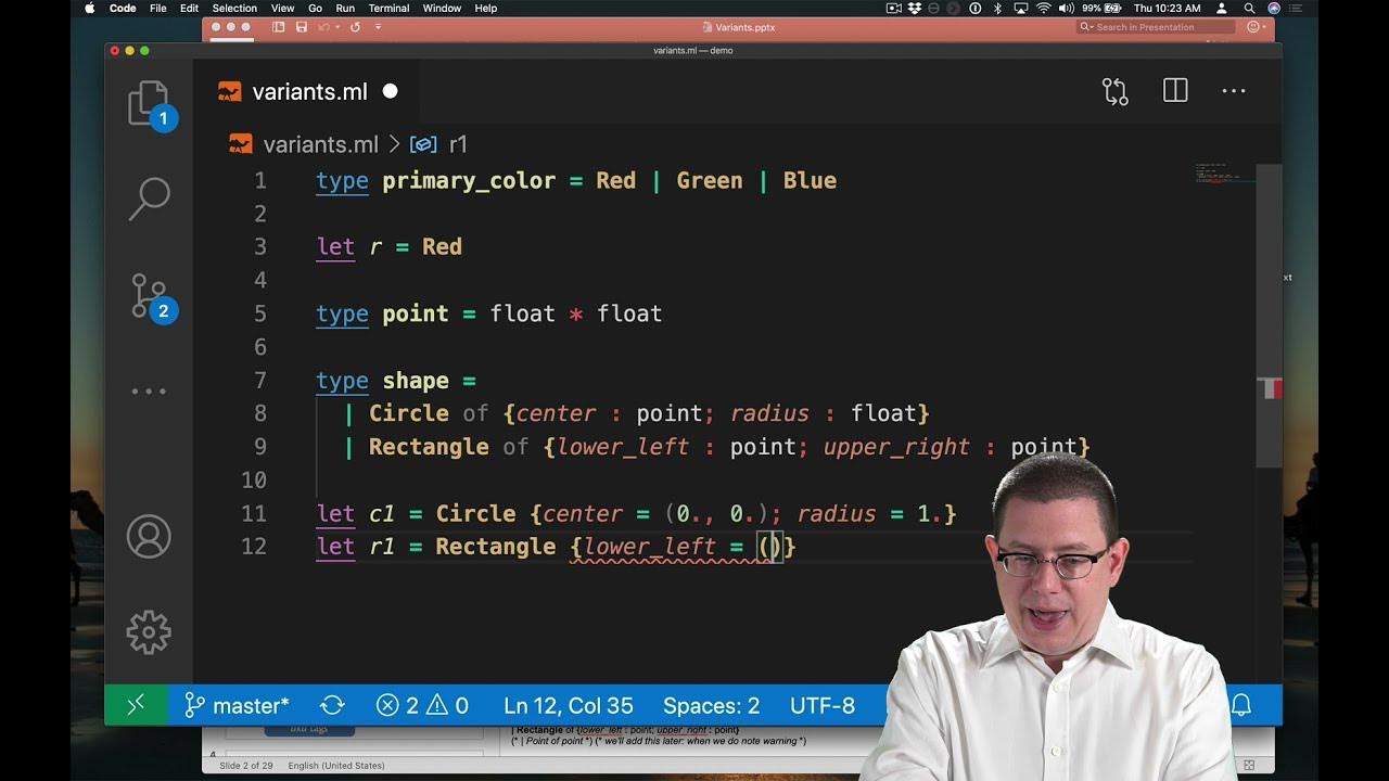 Variants | OCaml Programming | Chapter 3 Video 13 - YouTube