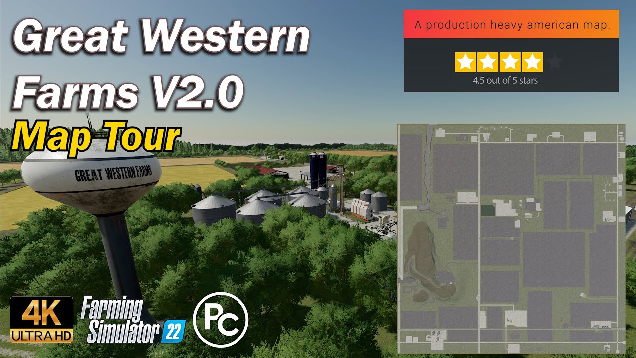 Great Western Farms V2 | Map Review | Farming Simulator 22 - YouTube