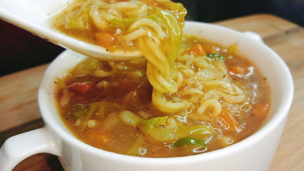NaNo Special Vegetable Maggi Soup 🍲😋 Ki Recipe from Ariya with nano # ...