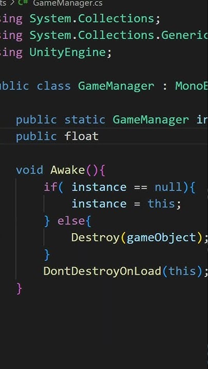 ¿cómo Crear Un Singleton En Unity Unity Gamedev Singleton Youtubeemk 8244