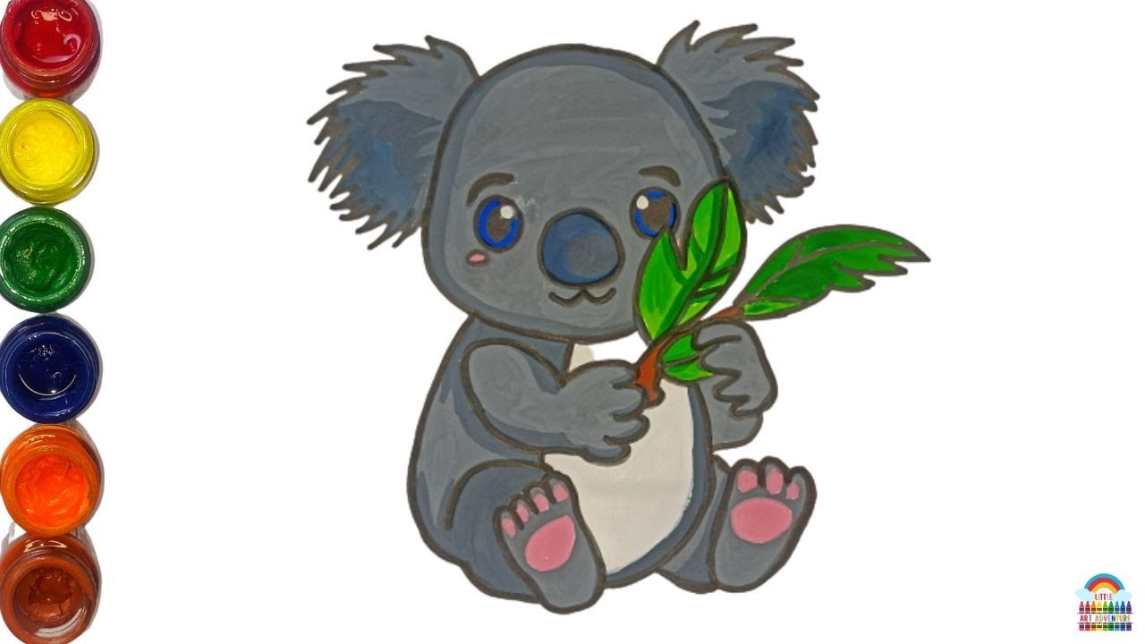Koala Drawing | Step by Step Art for Kids | Little Art Adventure - YouTube