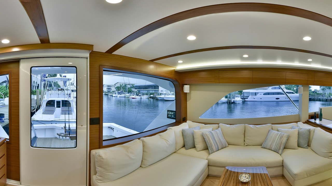 Bertram Yachts 61 Main Cabin AH360 Photography - YouTube