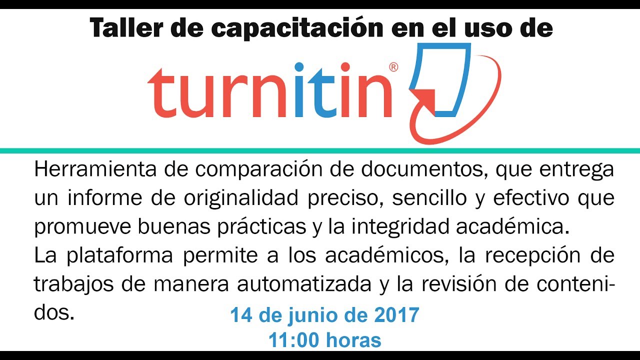 Taller de uso en Turnitin - YouTube