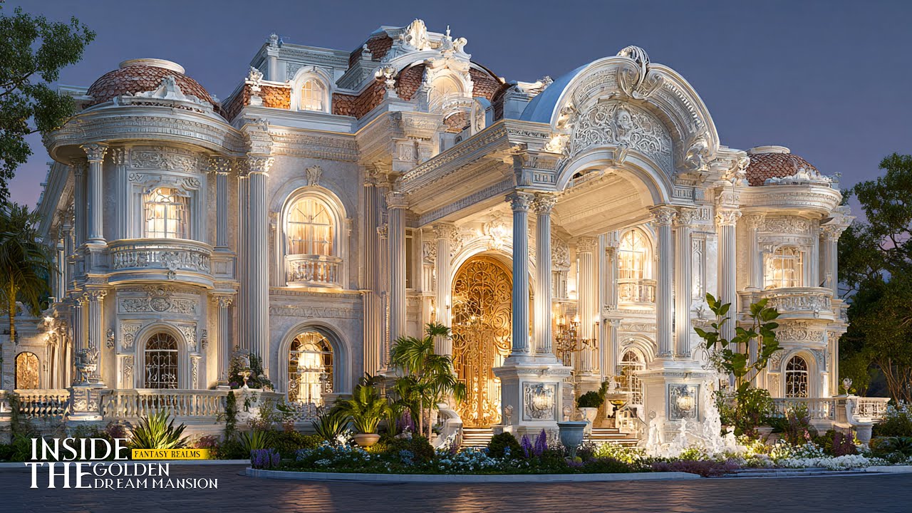 Inside the Golden Dream Mansion | Luxury Fantasy Palace 4K - YouTube